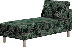 Potah na šezlong IKEA Karlstad samostatný, krátký barva zelená látka sametová, vzorované