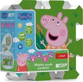 Trefl - Puzzle - Pěnové puzzle Prasátko Peppa / 117 x 60 cm / 28.5 x 2