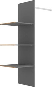 XXXLutz VNITŘNÍ ČLENĚNÍ, šedá, 48/159/42 cm Xora - Šatní skříně - 000834013414