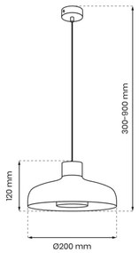 Lustr na lanku LINEA 1xGX53/12W/230V černá