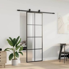 Posuvné dveře se sadou kování černé 76x205 cm ESG Glass 3375803