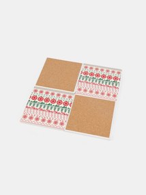 Sinsay - Vánoční vzorované podtácky pod hrnek 4 pack - zelená