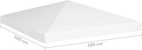 Náhradní střecha na altán 270 g/m² 3 x 3 m bílá 312080