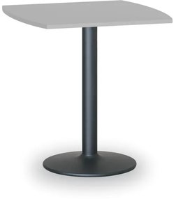 Konferenční stolek FILIP II, 660x660 mm, černá podnož, deska šedá
