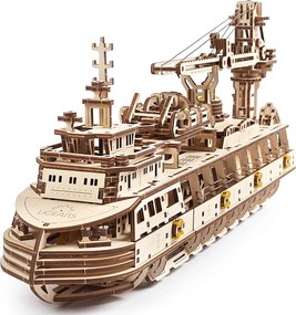 Hračka Ugears 3D dřevěné mechanické puzzle Výzkumná loď [6950378]