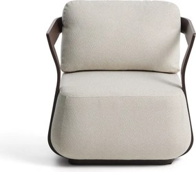 Hnědé/krémové polstrované zahradní křeslo Tamaris – Kave Home
