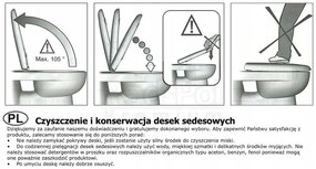 Cersanit Mito Red, toaletní sedátko z polypropylenu pro WC kombi, bílá, TK001-008