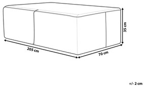 Ochranná plachta na zahradní nábytek 205 x 70 x 35 cm CHUVA Beliani