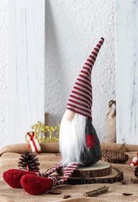 Tutumi, vánoční trpaslík XXL 60cm YX063, šedá-červená, CHR-09642