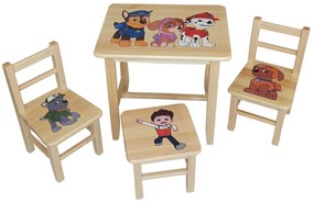 Prckůvsvět dětský Stůl s židlemi Patrola