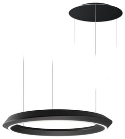 Lodes Tidal, kulaté závěsné svítidlo LED 33W 2700K, matná černá/černá, průměr 60cm, DALI
