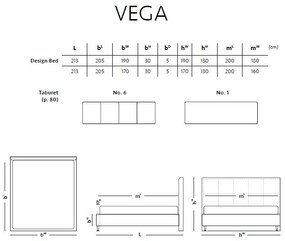 Materasso Čalouněná postel VEGA boxspring ROZMĚR: 2x (100x200) cm - boxspring