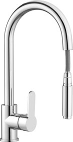 Invena Elia, stojánková dřezová baterie s výsuvnou výlevkou, chromová, INV-BZ-89-W01-C