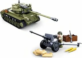 Sluban Army N38-B0860 Střední tank 2v1 a protiletecké dělo / LEGO - ko