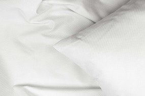 Saténové povlečení Kostička 3mm - bílá Velikost: 140 x 220 + 70 x 90
