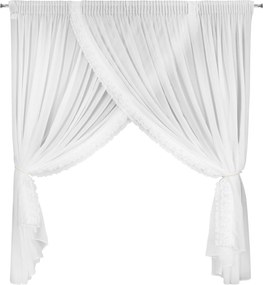 ZÁCLONA NA PÁSCE LUISA 400X250 CM BÍLÁ