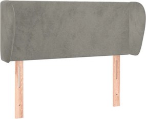 Čelo postele typu ušák světle šedé 83x23x78/88 cm samet 3116894