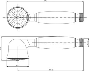 Mereo Retro ruční sprcha pro CBL 601, CBL 901 CBL601S