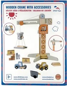 2KIDS TOYS Dřevěný jeřáb s příslušenstvím / Jeřáb / od 3 let