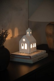 räder Porcelánový svícen domeček Small Chapel, bílá barva, porcelán