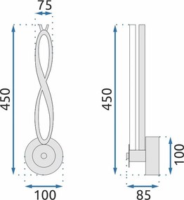 Toolight, LED nástěnné svítidlo APP1048-W, černá, OSW-03954