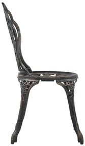 Bistro židle 2 ks bronzové litý hliník - Default Title