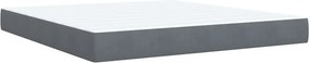 Box spring postel s matrací tmavě šedá 180x200 cm samet 3286385