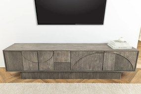 Designový TV stolek Movement 200 cm šedé dymové mango