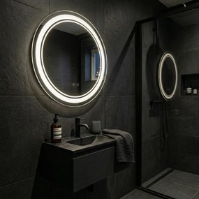 Tutumi Zrcadlo ⌀50 cm s vyhříváním a regulovatelným LED osvětlením HOM-00202