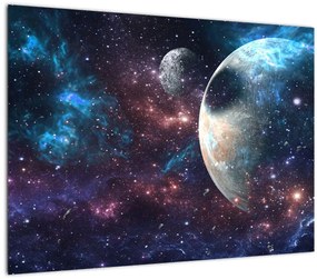 Skleněný obraz vesmíru (70x50 cm)