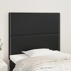 Čelo postele černé 100x5x118/128 cm umělá kůže 3116276