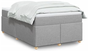 Box spring postel s matrací světle šedá 120 x 200 cm textil 3285366