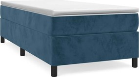Rám postele s boxspringem tmavě modrý 90x200 cm samet 3121100