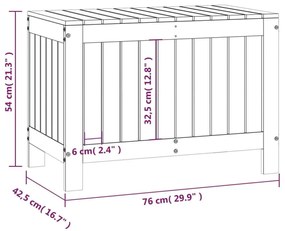 Petromila Zahradní úložný box bílý 76 x 42,5 x 54 cm masivní borové dřevo