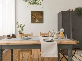 Li-Go "Olivovník" světelný obraz 230V 42x42cm provedení povrchu: dub světlý