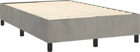 vidaXL Box spring postel s matrací 120 x 200 cm samet [3138073] Barva: Růžová