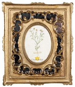 Zlatý antik fotorámeček s ornamenty - 16*3*20 cm / 7*9 cm
