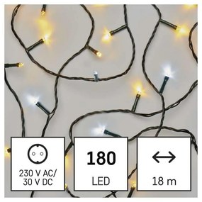 LED vánoční řetěz 18m IP44 CW/WW časovač