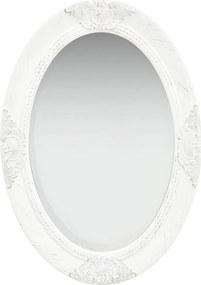 vidaXL Nástěnné zrcadlo barokní styl 50 x 70 cm [320355] Barva: Bílá