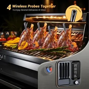 INKBIRD BBQ modrý bezdrátový teploměr se 4 sondami WiFi/100m  Bluetoot