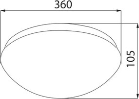 LED svítidlo McLED Cala 18 E 4000K ML-411.216.32.0 18W IP44 s nouzovým modulem 1,5 h