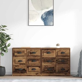 Konzole 2 ks Staré dřevo 70 x 35,5 x 67,5 cm Kompozitní dřevo 3402665