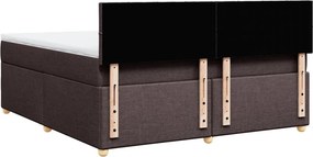 Box spring postel s matrací tmavě hnědá 180x200 cm textil 3286762