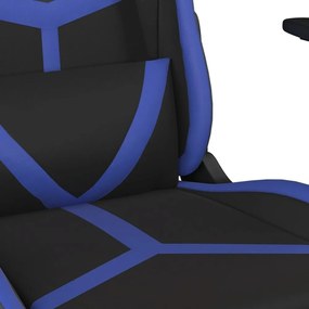 Petromila Masážní herní židle černá a modrá umělá kůže