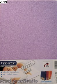 Veratex Froté prostěradlo  80x220/16 cm (č.13-fialková) 80 x 220 cm Froté