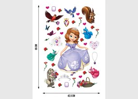 Dětská samolepka na zeď Sofie, Disney | 42.5 x 65 cm | DDK 1738