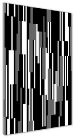 Wallmuralia Vertikální Fotoobraz na skle Černo-bílé linie 50x100