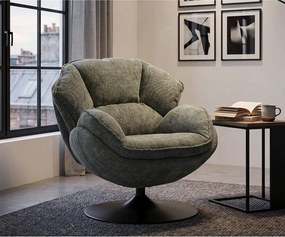 Šedozelené otočné křeslo Retro Style – Mauro Ferretti