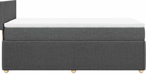 Box spring postel s matrací tmavě šedá 100 x 200 cm textil 3287361