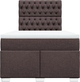Box spring postel s matrací tmavě hnědá 120x190 cm textil 3290437